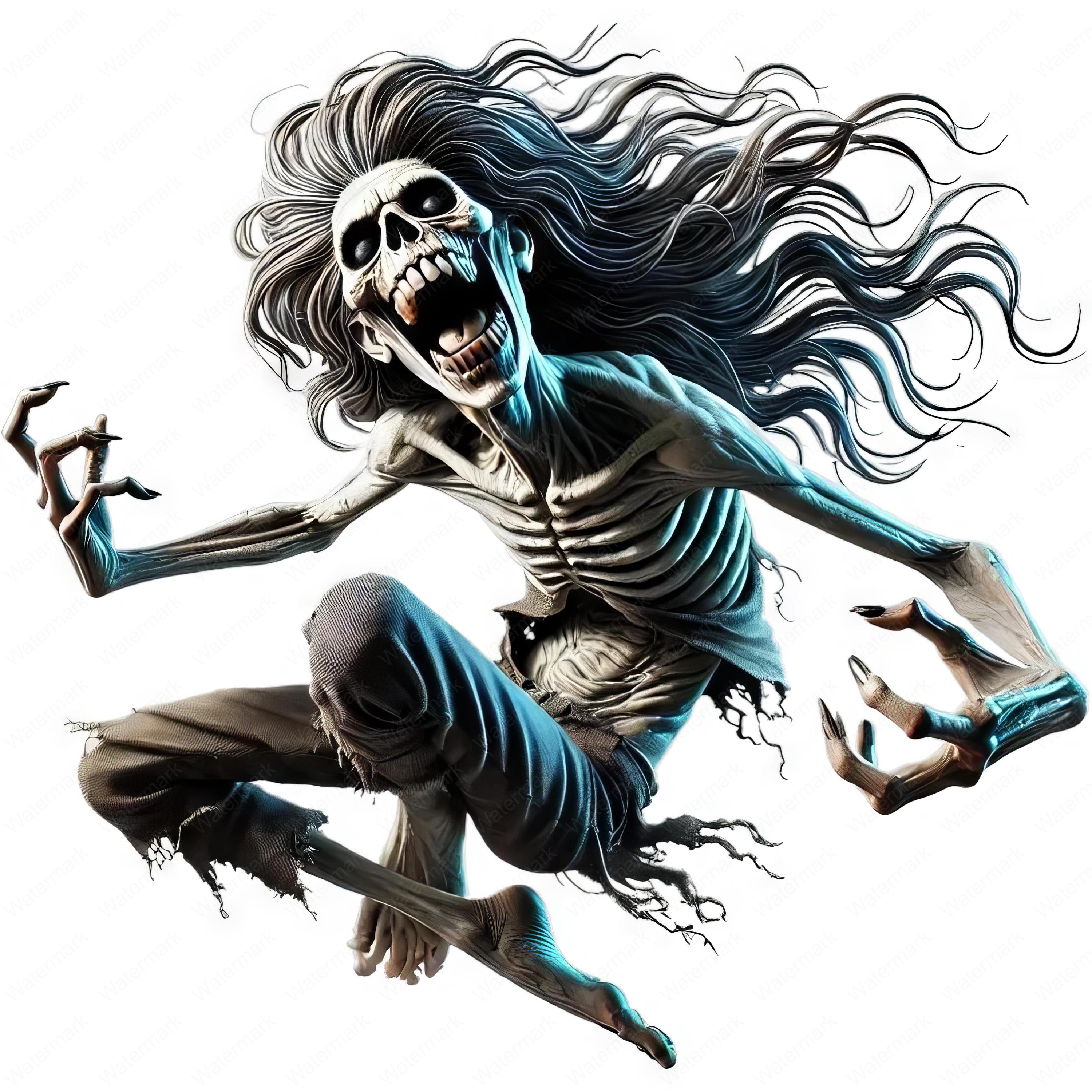 Terrifying Ghoul Clipart Bundle: Undead Horror Art (digital Download ...