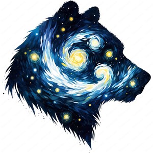 Starry Night Animal Clipart | Enchanting Animal Clipart Bundle | 10 ...