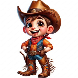 Cowboy Clipart | Cute Cowboy Clipart Bundle | 10 High-quality Designs ...