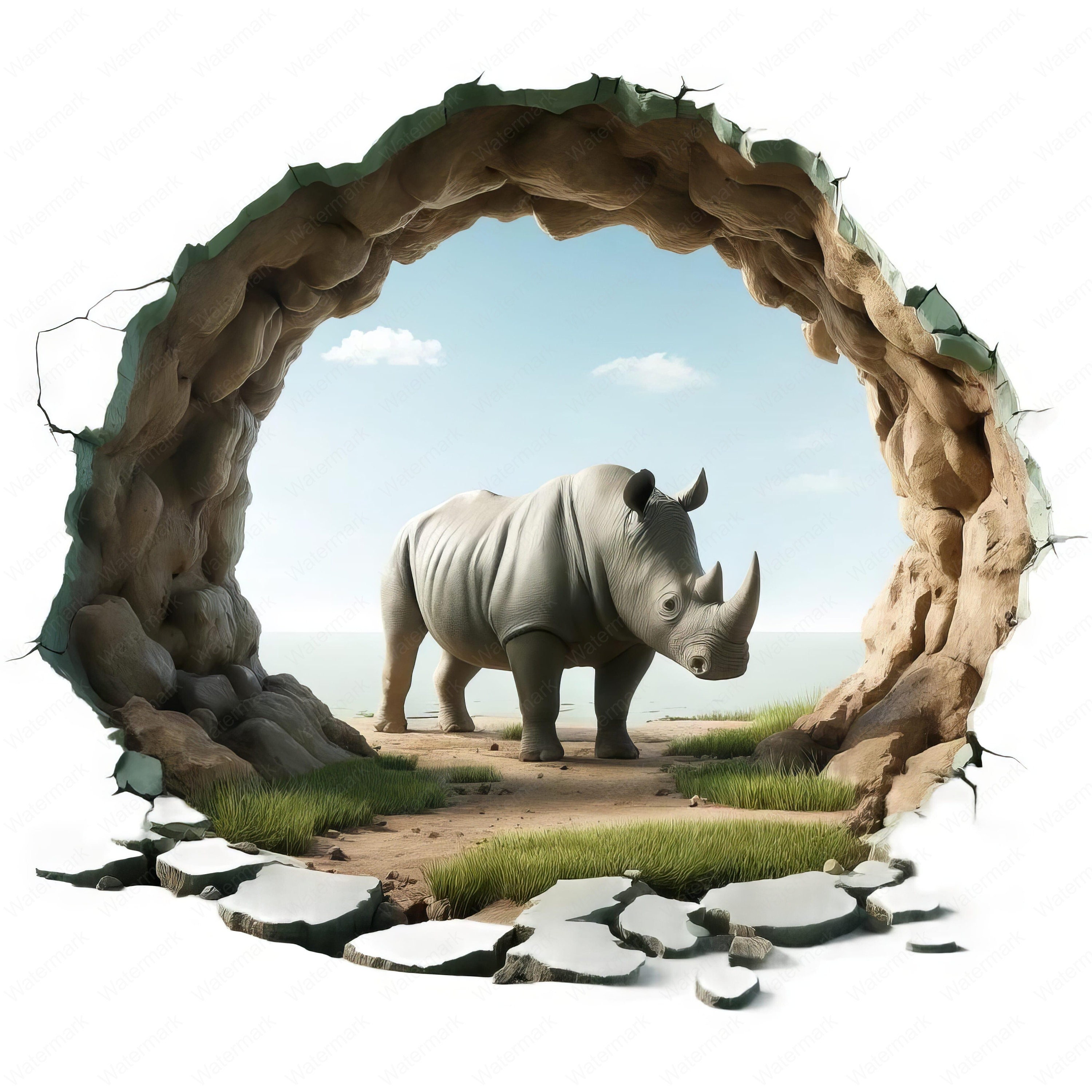 Rhino Clipart | Intricate Rhino Clipart Bundle 02 | 10 High-quality ...