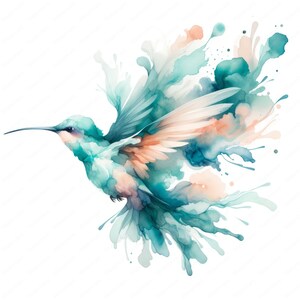Hummingbird Clipart Abstract Clipart 10 High Quality JPG Wall Art Paper ...