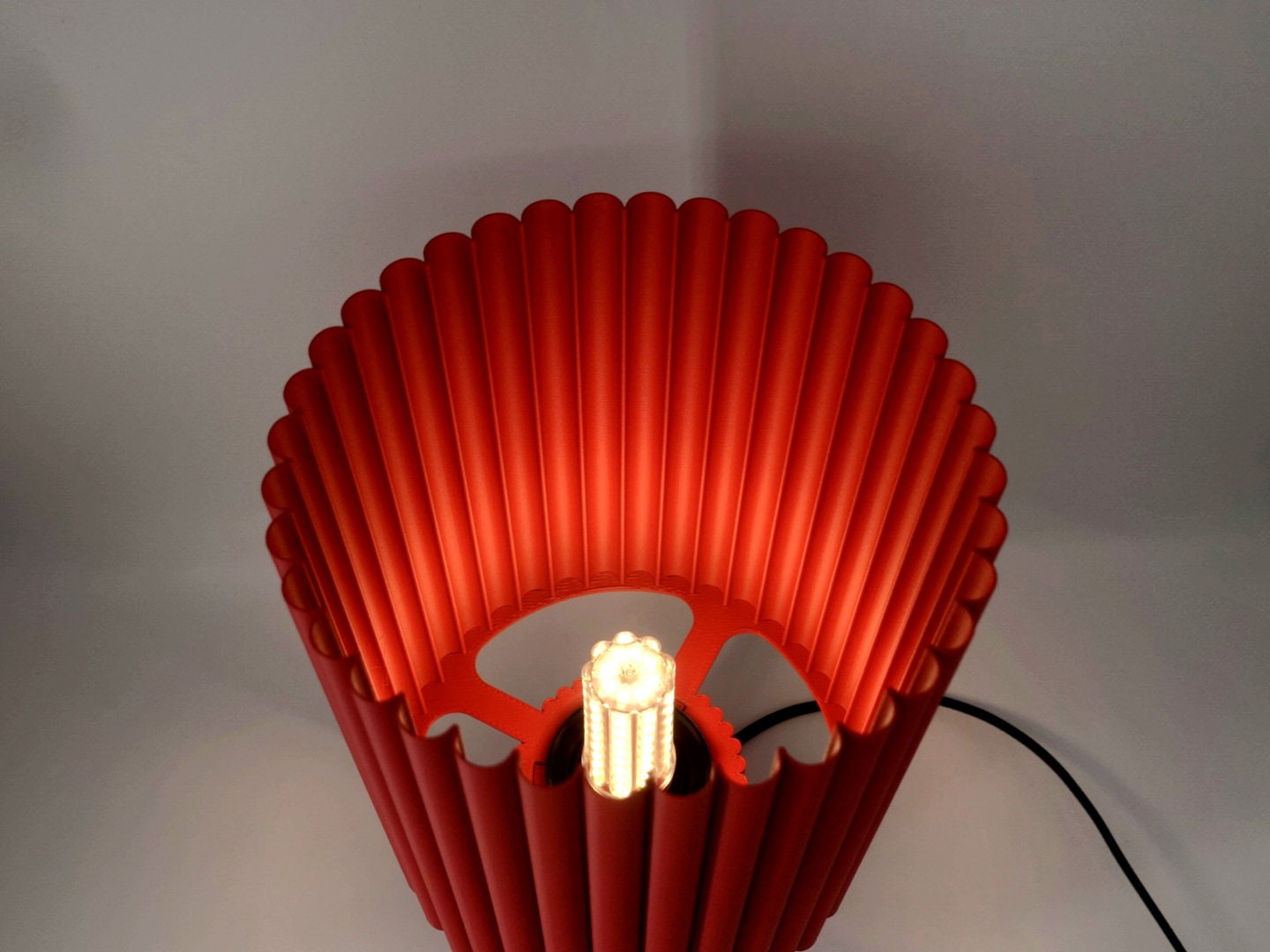 Ecolamp Rev 04 RED 3D Printed Minimalist Unique Design Objects Perfect ...