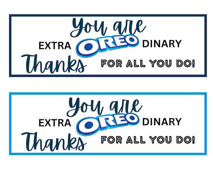 Teacher Appreciation Treat Tag, Employee Appreciation, Oreo Theme (PDF ...