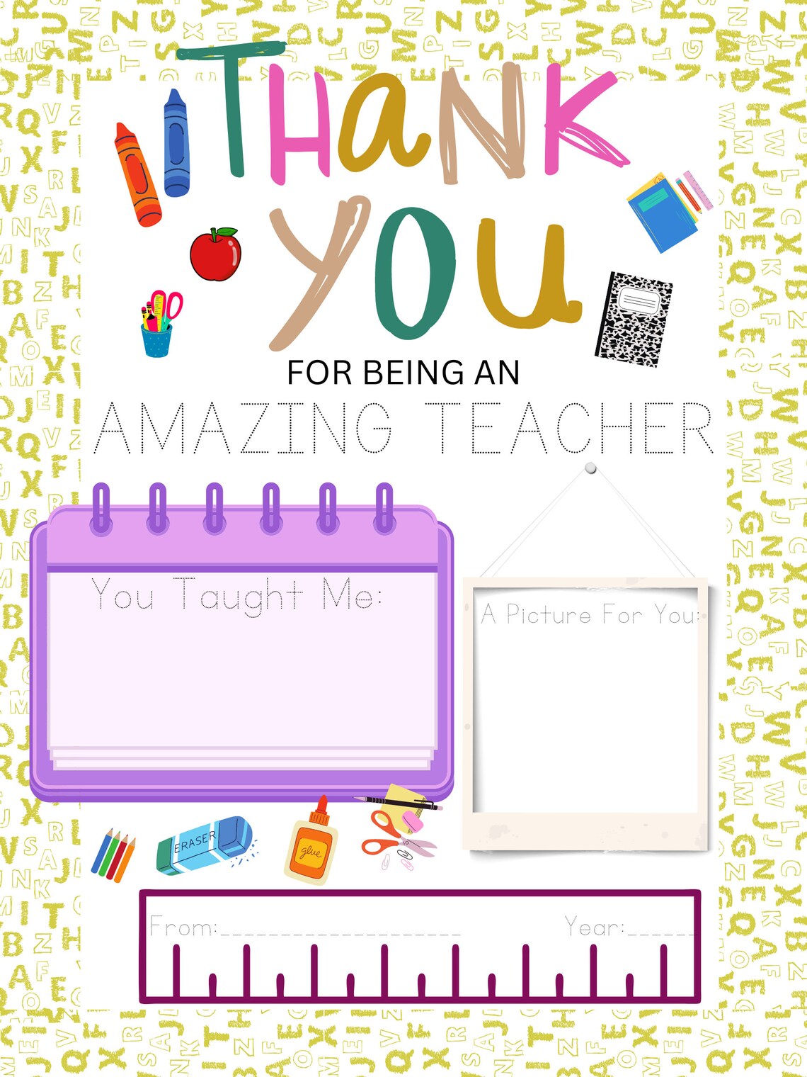 Teacher Appreciation Gift, Teacher Appreciation Week, All About Teacher ...