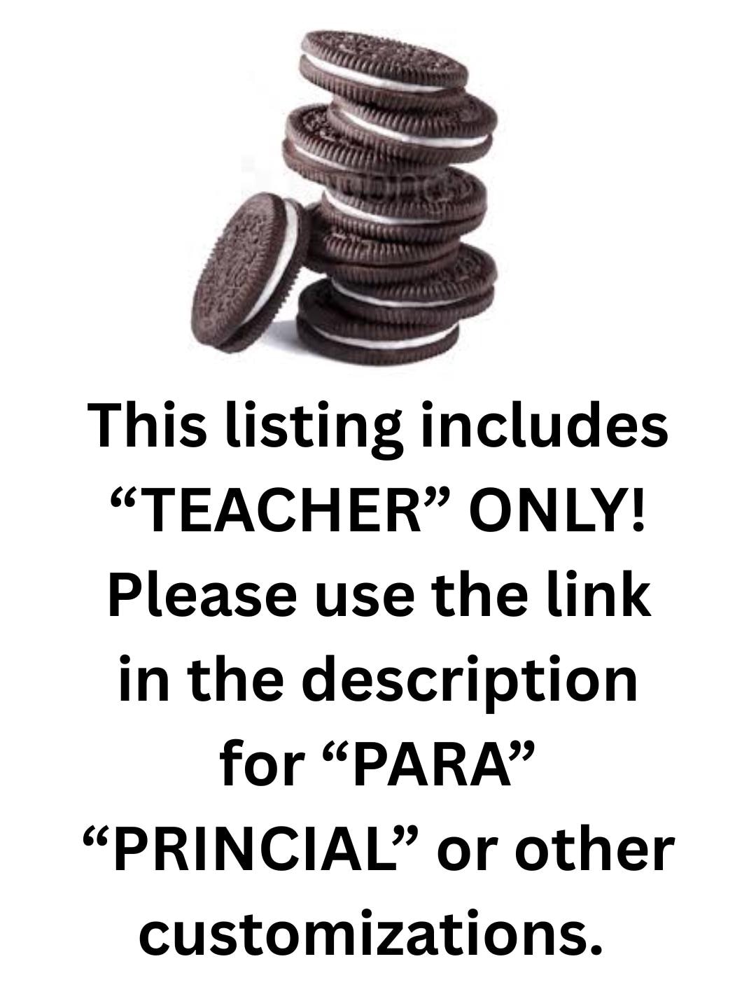 Oreo Teacher Appreciation Week Treat Tag, Printable Cards (PDF ...