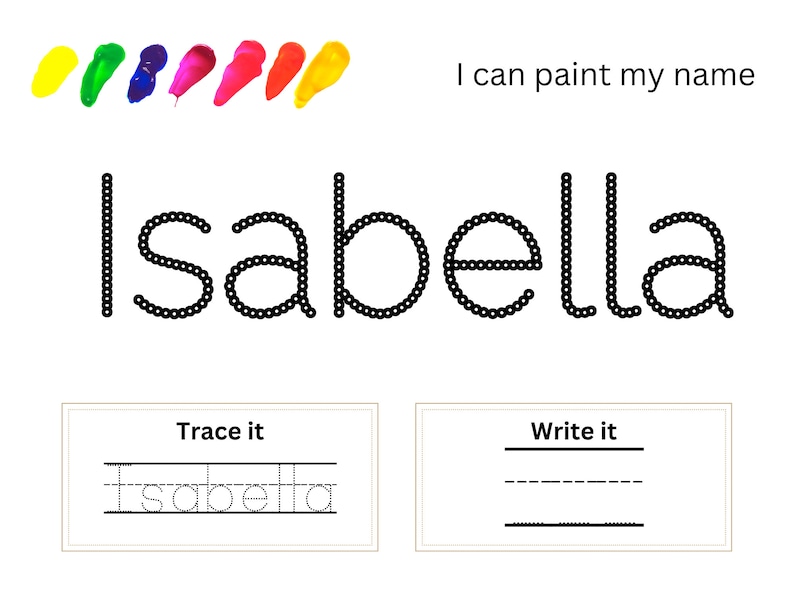 Name Tracing Custom Worksheet / Personalized First Name Tracing Name ...