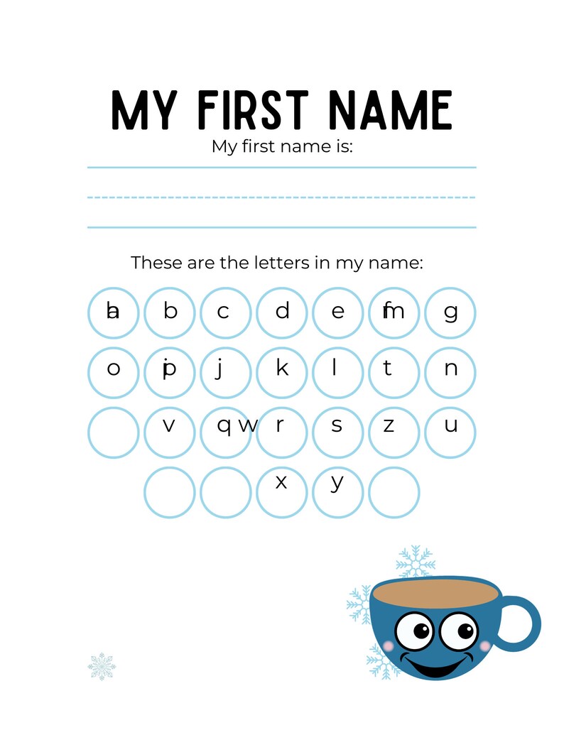 Name Tracing Craft Activity, Personalized Craft, Preschool Letter ...