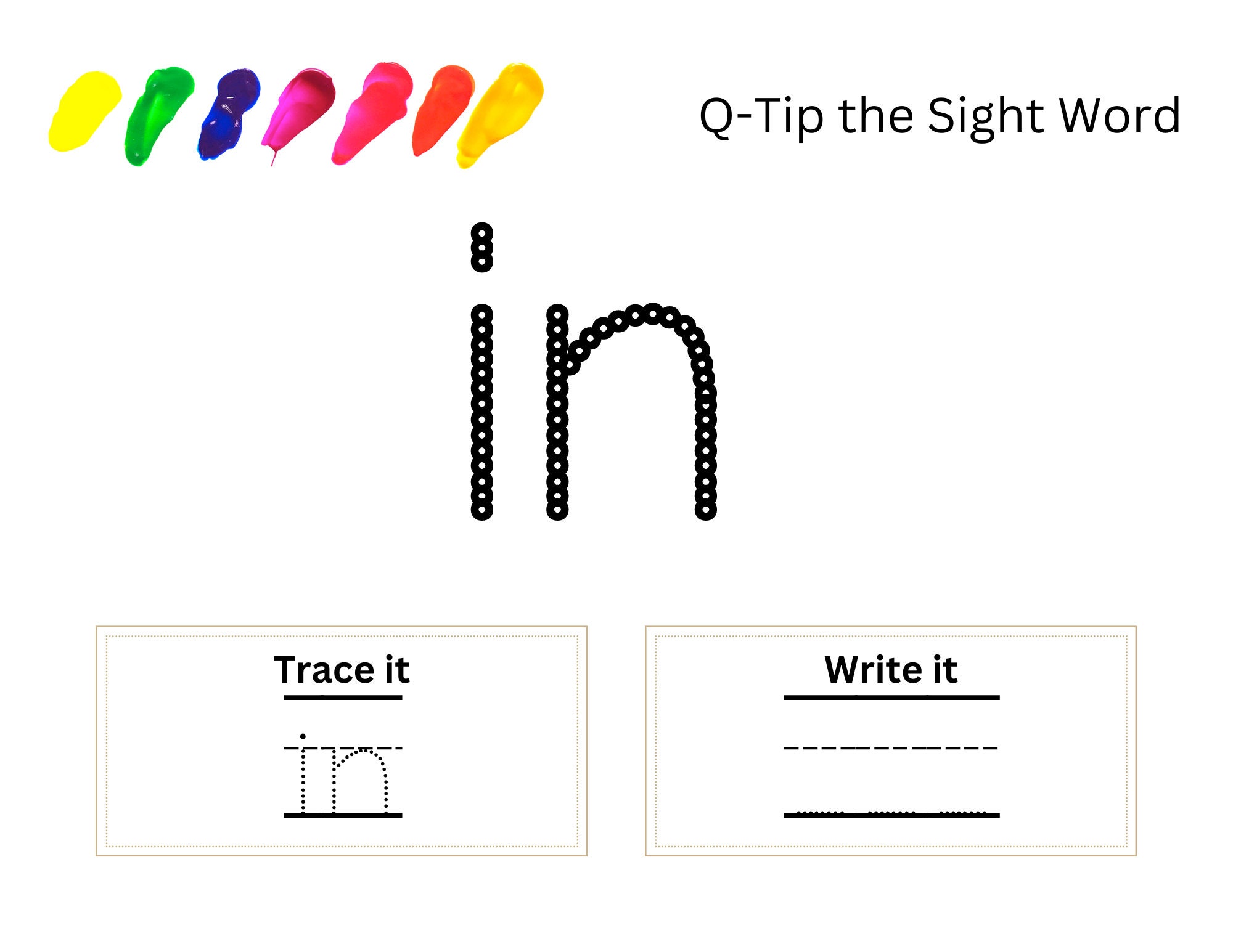 Sight Word Tracing Practice, Handwriting Practice, Spelling Practice ...