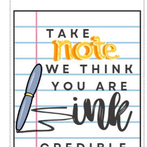 Teacher Appreciation Gift Tags: Printable Thank You Notes (PDF) - Etsy