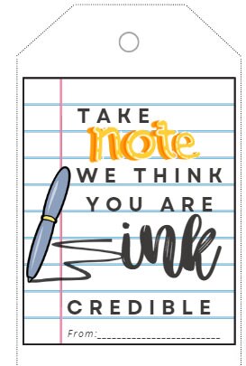 Teacher Appreciation Gift Tags: Printable Thank You Notes (PDF) - Etsy