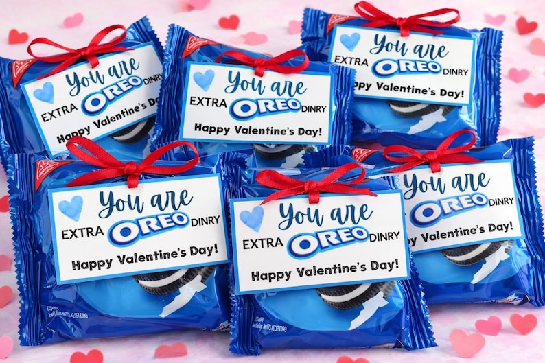 Oreo Valentine's Day Treat Tag, Printable Classroom Cards (PDF ...