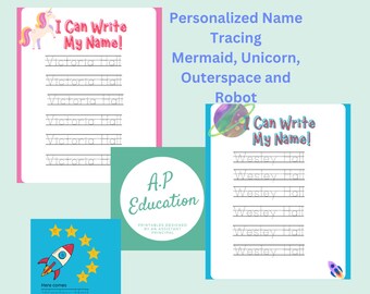 Personalized Name Tracing Sheet, Custom Name Trace, Preschool Letter ...