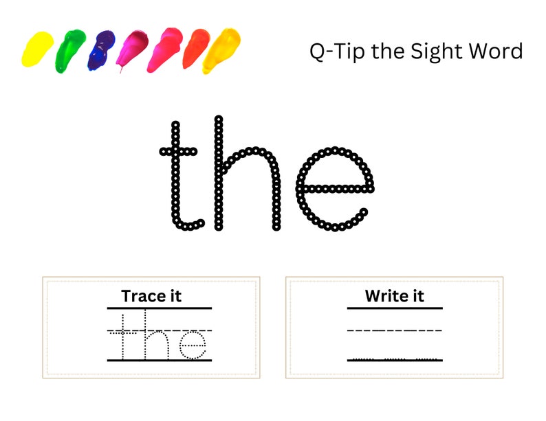 Sight Word Tracing Practice, Handwriting Practice, Spelling Practice ...