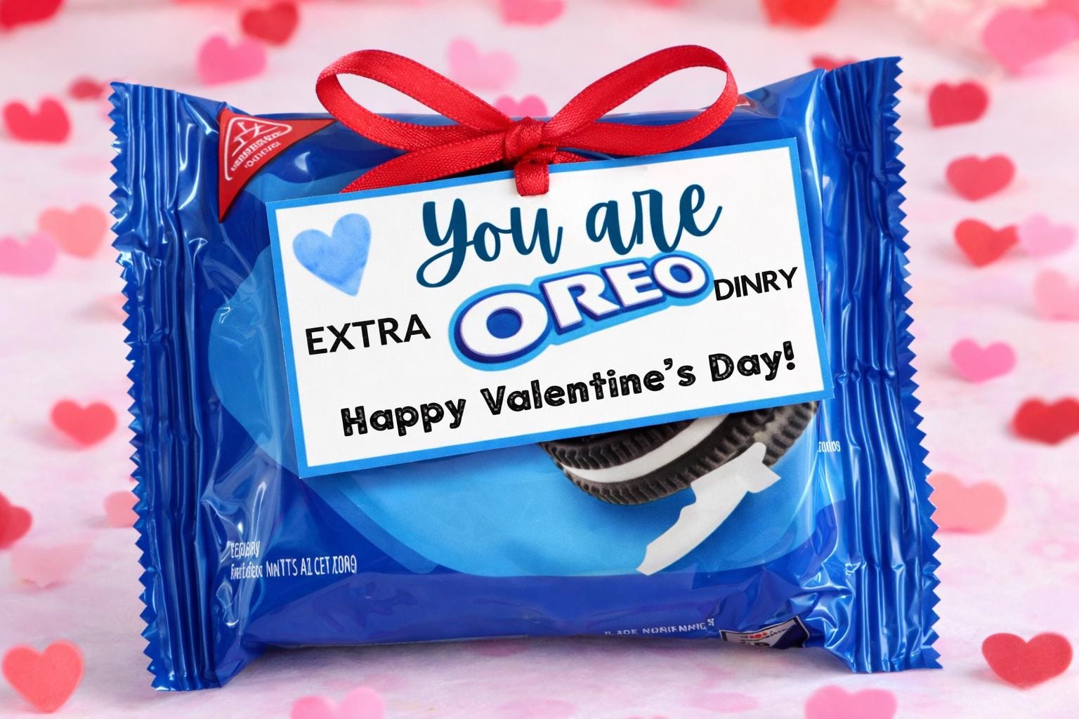 Oreo Valentine's Day Treat Tag, Printable Classroom Cards (PDF ...