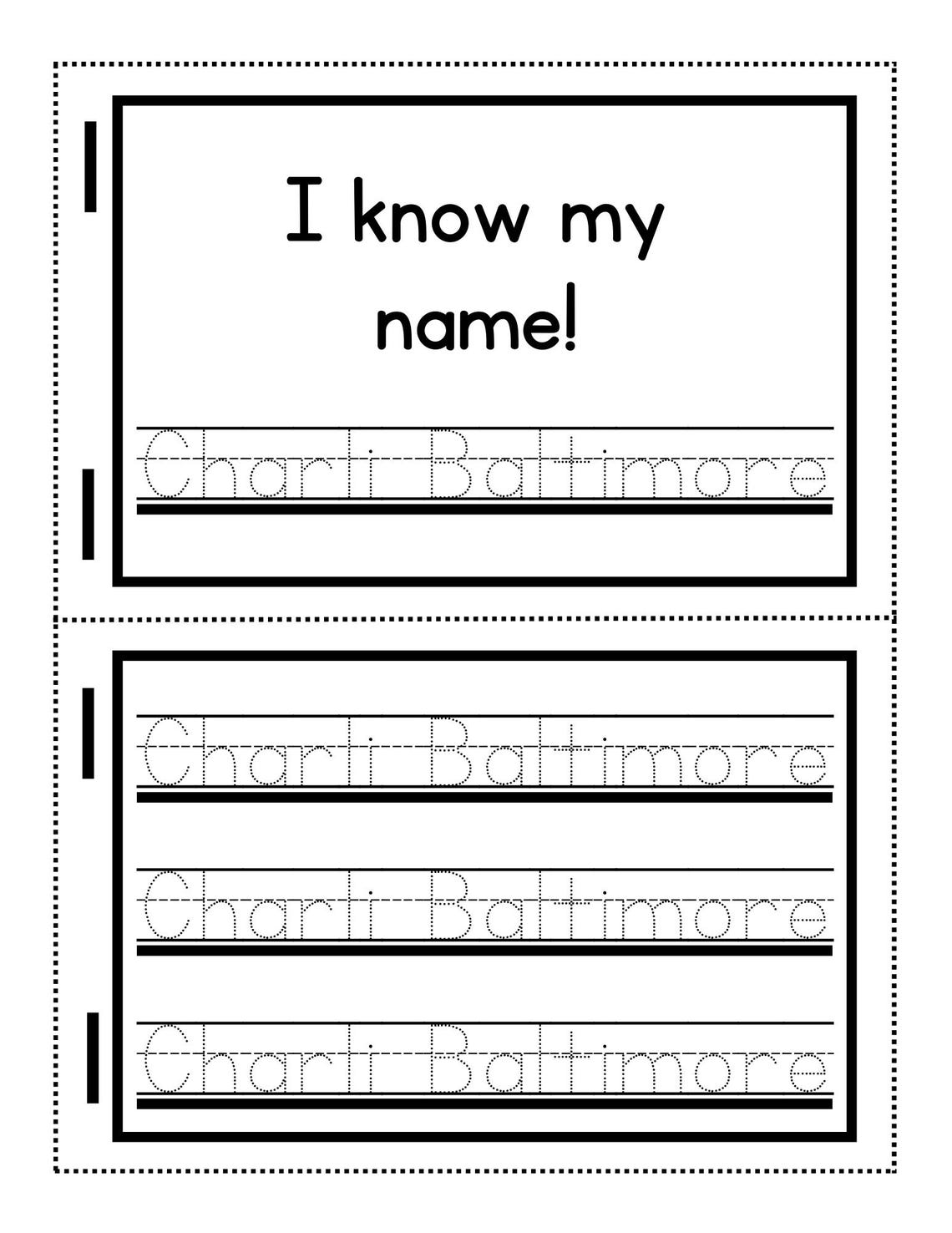 Personalized Name Tracing Book Sheet, Custom Name Trace, Preschool ...