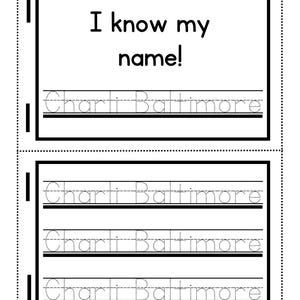 Personalized Name Tracing Book Sheet, Custom Name Trace, Preschool Letter Activity Sheet ...