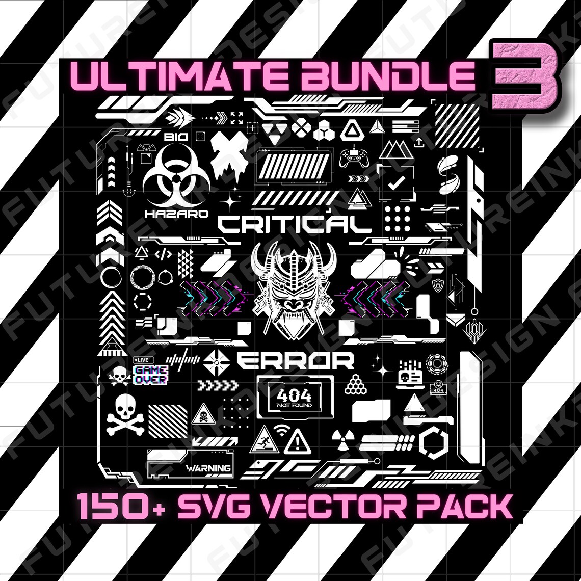 150 Sci-fi Svg Vector Ultimate Bundle 3 Sci Fi Svg Icons Decals Pack ...