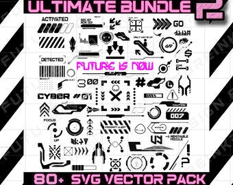 100 Sci-fi Svg Vector Ultimate Bundle 1 Sci Fi Svg Icons Decals Pack ...
