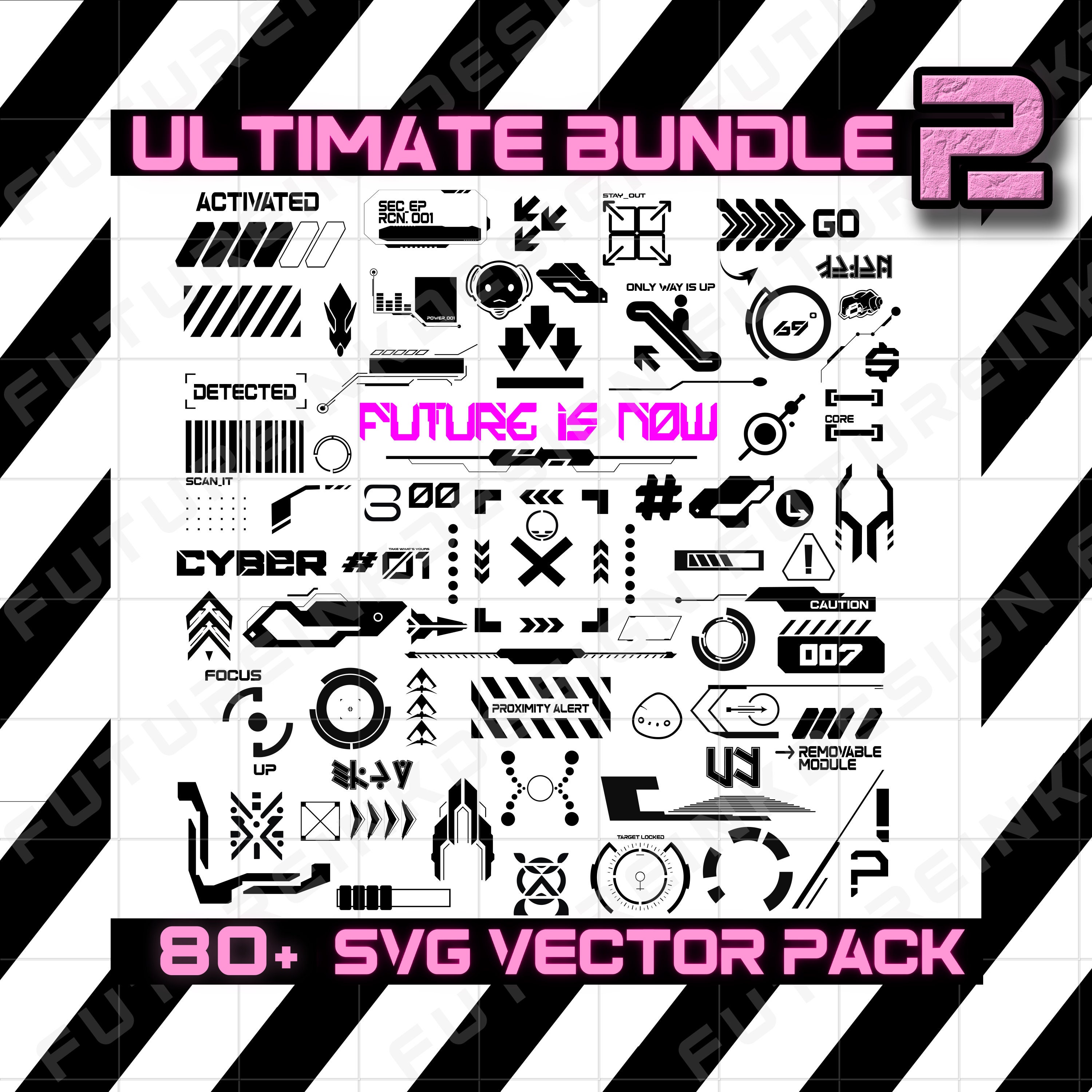 80 Sci-fi Svg Vector Ultimate Bundle 2 Sci Fi Svg Icons Logos Decals ...