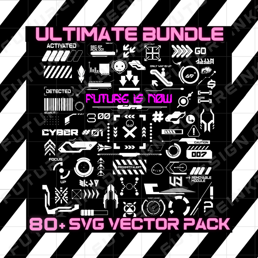 80 Sci-fi Svg Vector Ultimate Bundle Sci Fi Svg Icons Logos Decals Pack ...