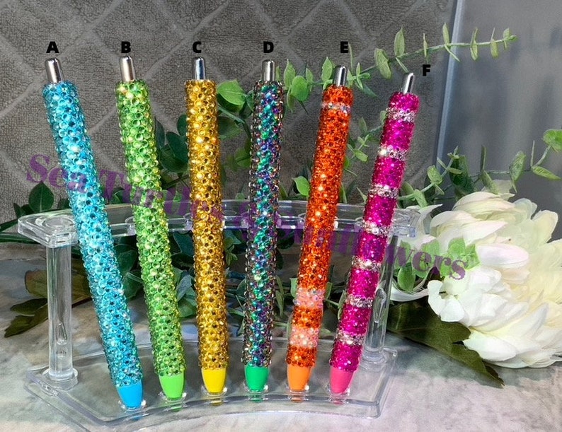 Rhinestone Pens, Gel Pens, Refillable - Etsy