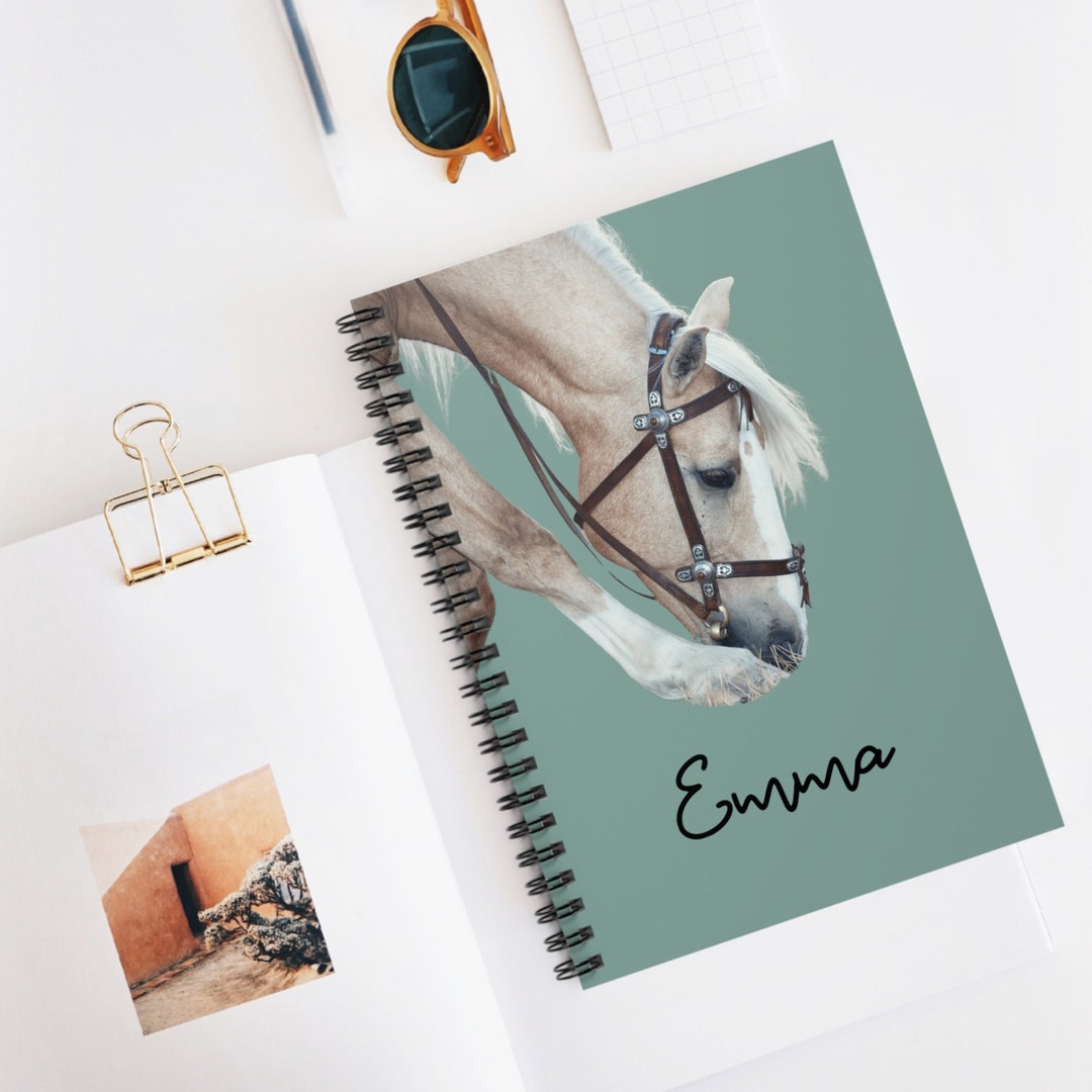 Personalized Note Book, Custom Horse Photo Spiral Notebook ...