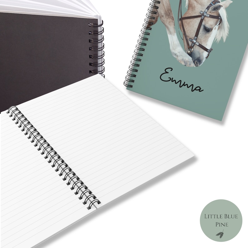 Personalized Note Book, Custom Horse Photo Spiral Notebook ...