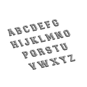 3d Printed Standing Alphabet Letters Stl File / 3d Printed Alphabet Stl ...
