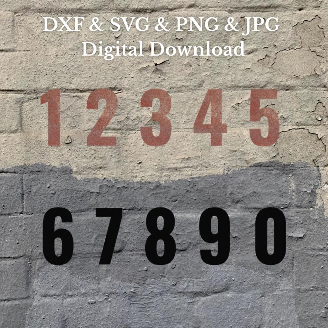 Modern Metal House Number Font Dxf Svg | Metal Home Address Numbers Dxf ...