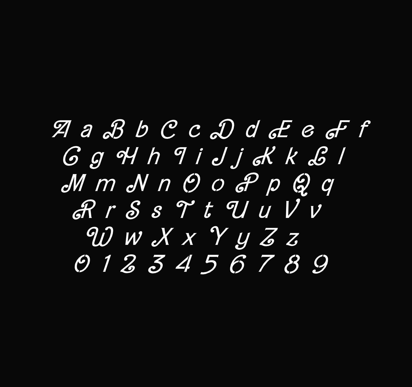 Alphabet Letters and Numbers Dxf Svg Files / Stencil Fonts Dxf Files ...