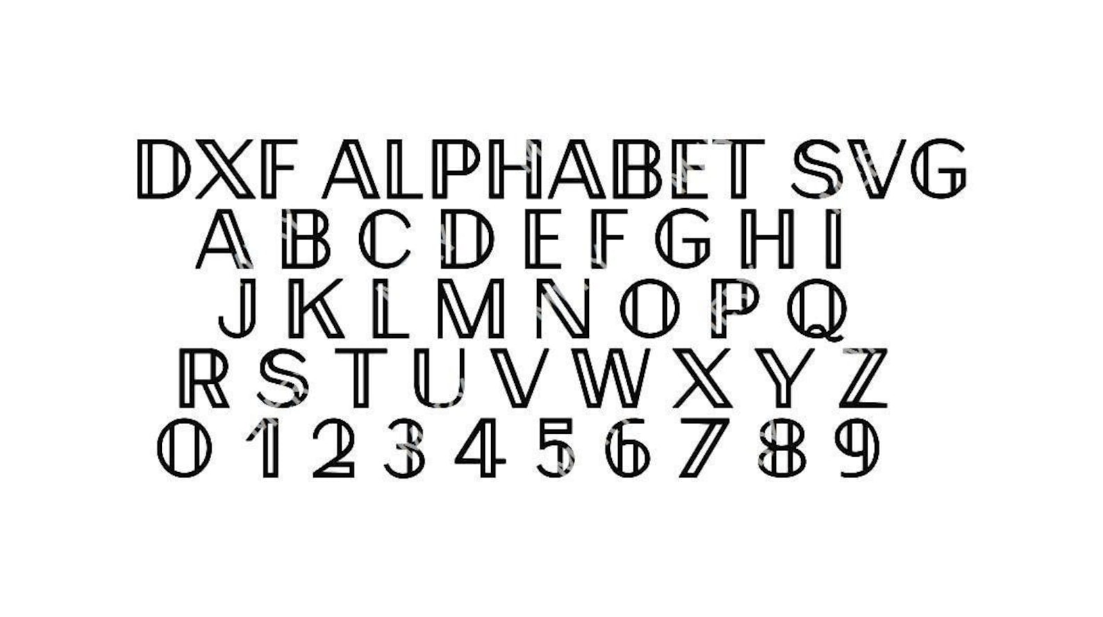 Alphabet Letters and Numbers Laser Cut Files / Fonts Dxf Svg File ...