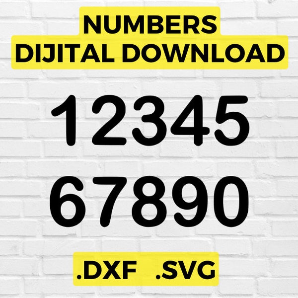 House Numbers Dxf - Etsy