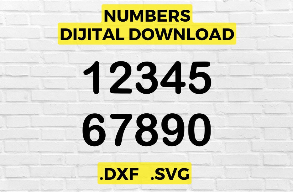Numbers Dxf Svg Files / Plasma Cut Metal Numbers/ Dxf Numbers Cut Ready ...