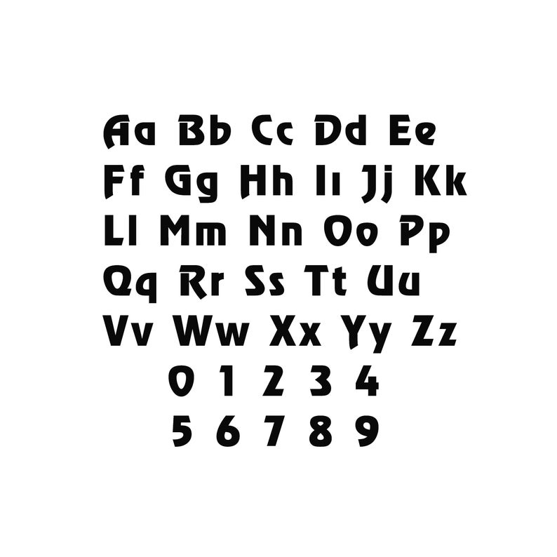 Alphabet Letters and Numbers Dxf Svg Files / Dxf Font Files for Plasma ...