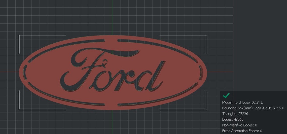 3d Printer Ford Logo Stl File / 3d Stl Digital File / Stl File for 3d ...