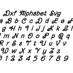 Alphabet Letters and Numbers Dxf Svg Files / Dxf Files for Plasma Fonts ...