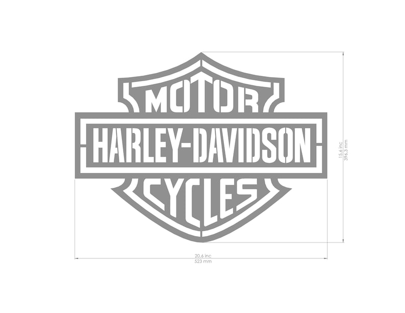 Harley Davidson Logo Laser Cut Dxf Svg Files / Plasma Cut Dxf - Etsy ...