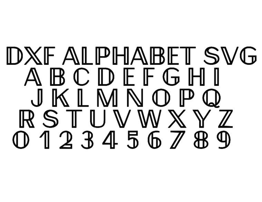 Alphabet Letters and Numbers Laser Cut Files / Fonts Dxf Svg - Etsy