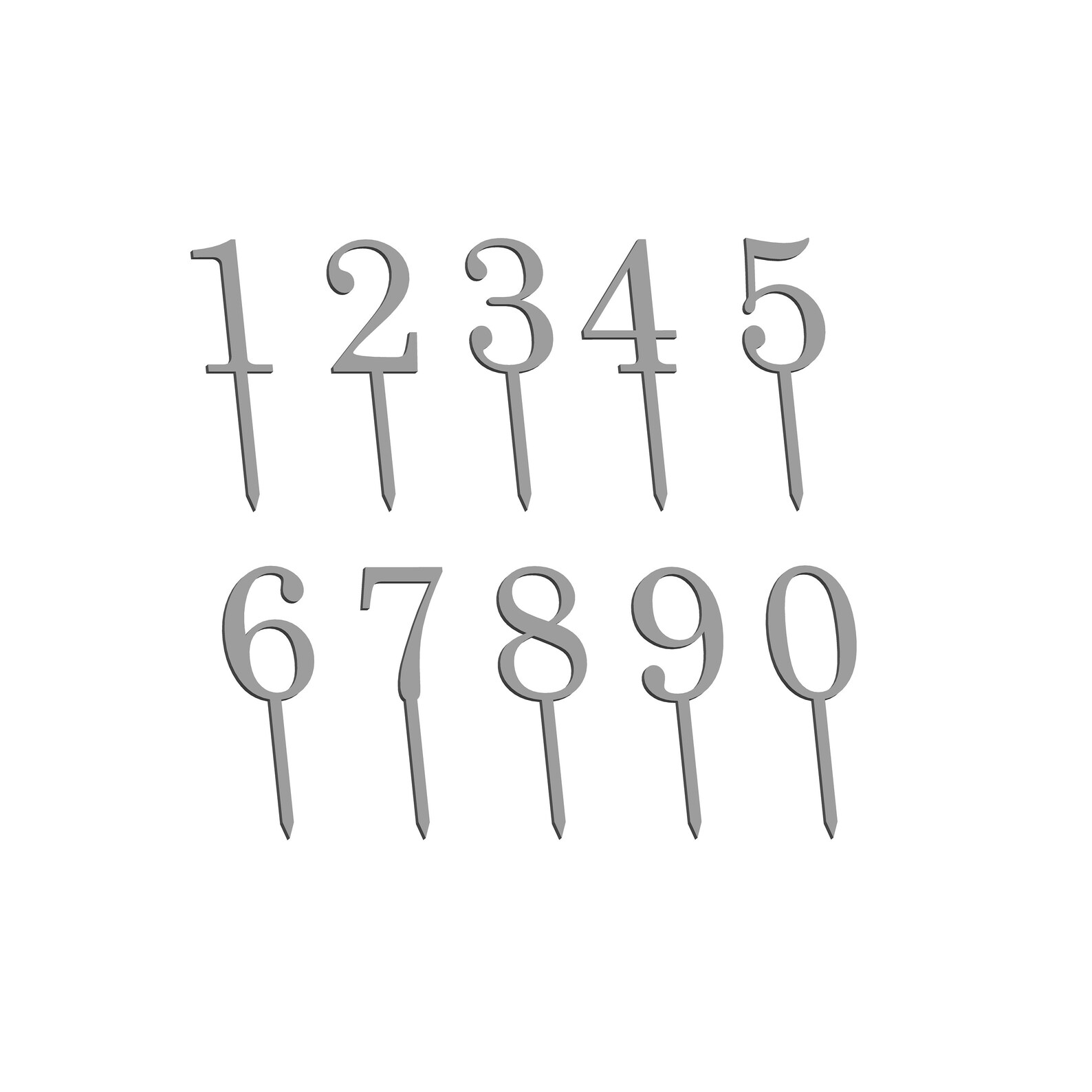 3d Printer Cake Topper Number Stl Files / 3d Print Stl Files / 3d Stl ...