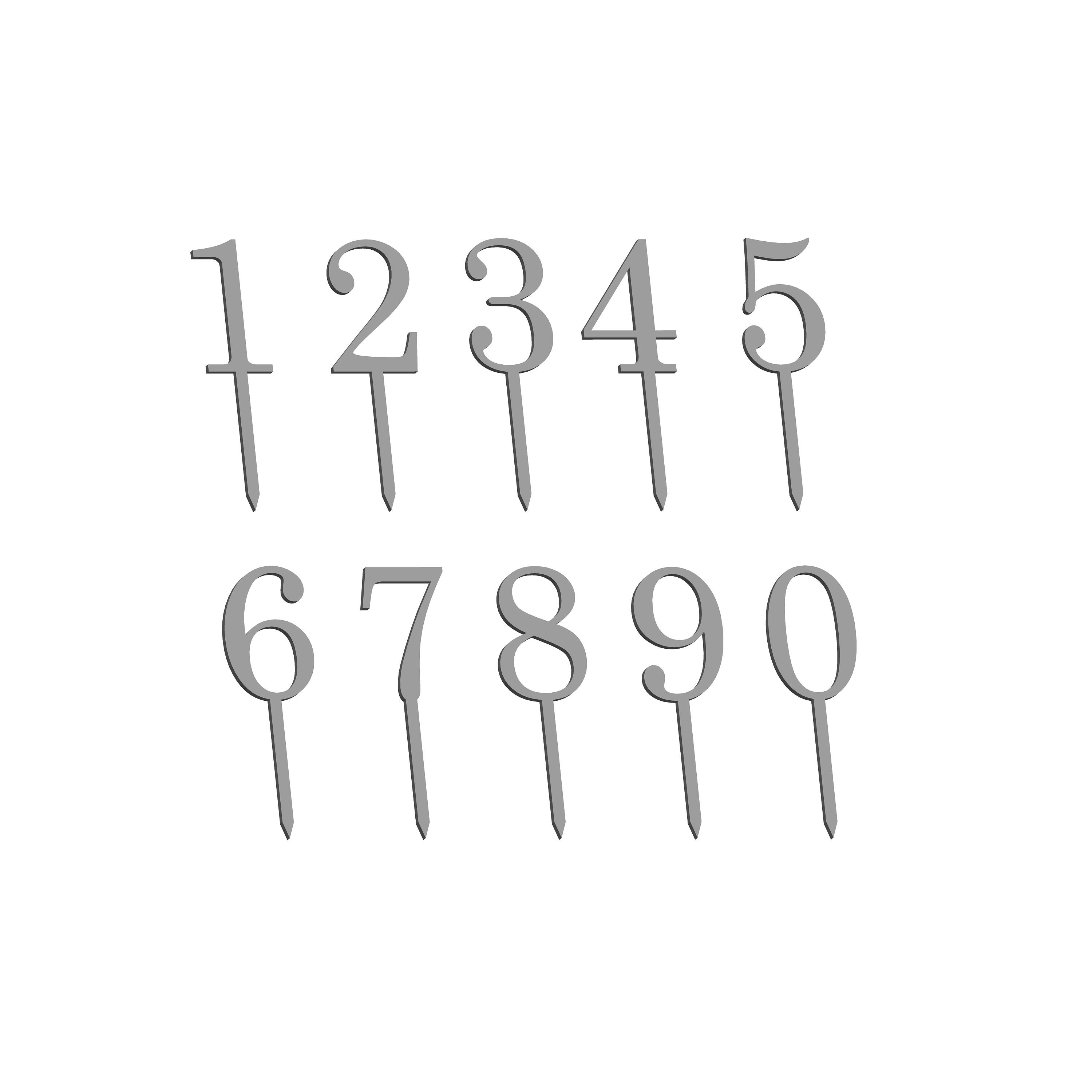 3D Printer Cake Topper Number STL Files (digital Download) - Etsy