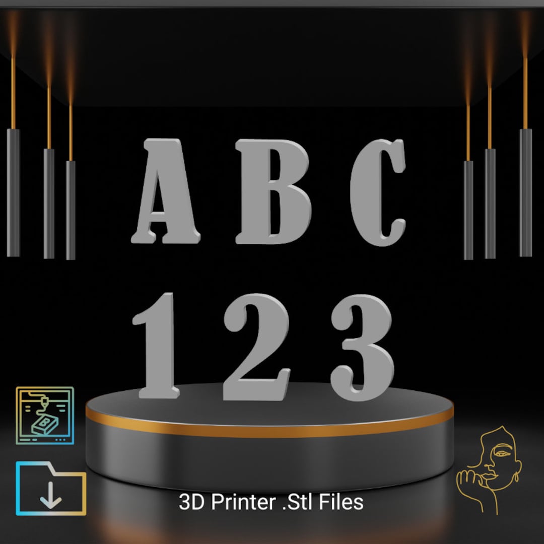 3d Printer Alphabet Letters Stl Files / 3d a to Z Alphabet Stl Files ...