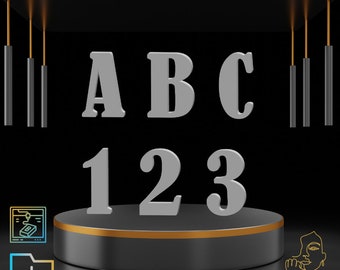 3d Printer Cake Topper Number Stl Files / 3d Print Stl Files / - Etsy