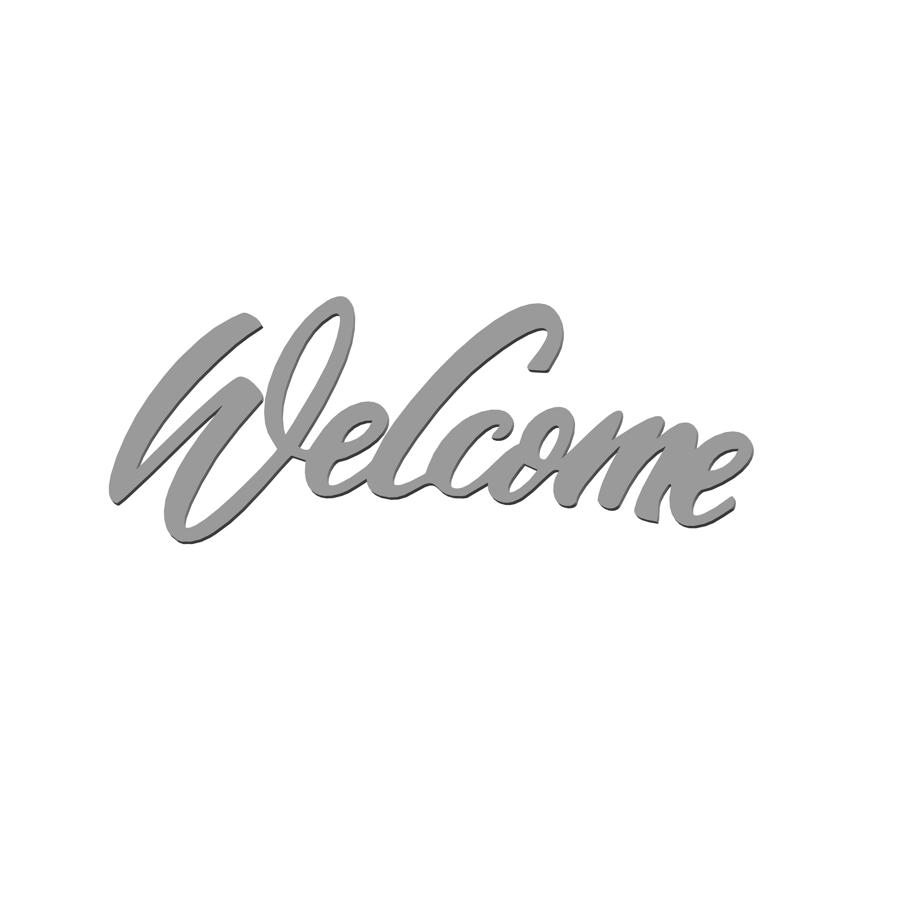 Welcome Sign Laser Cut Dxf Svg Files / Welcome Plasma Cut Dxf Files ...