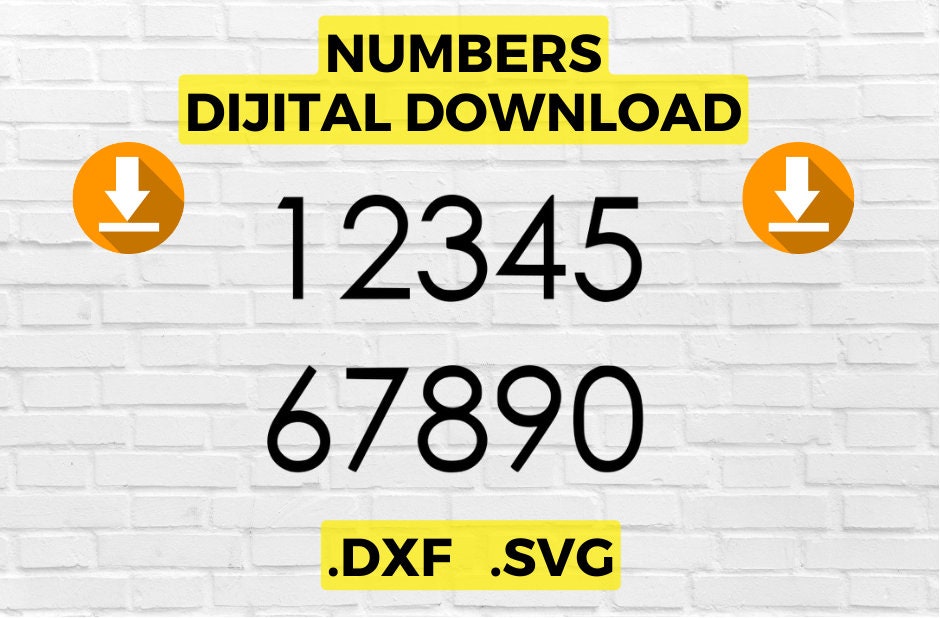 Metal Numbers DXF SVG Files: CNC Plasma Cut (digital Download) - Etsy