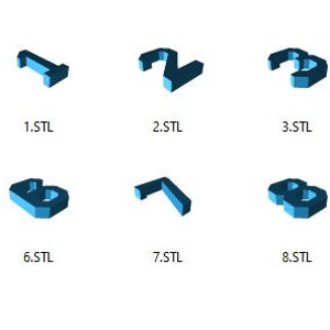 3D Printed Standing Numbers STL File (digital Download) - Etsy
