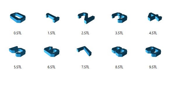 3d Printed Standing Numbers Stl File / 3d Printed Numbers Stl File / 3d ...