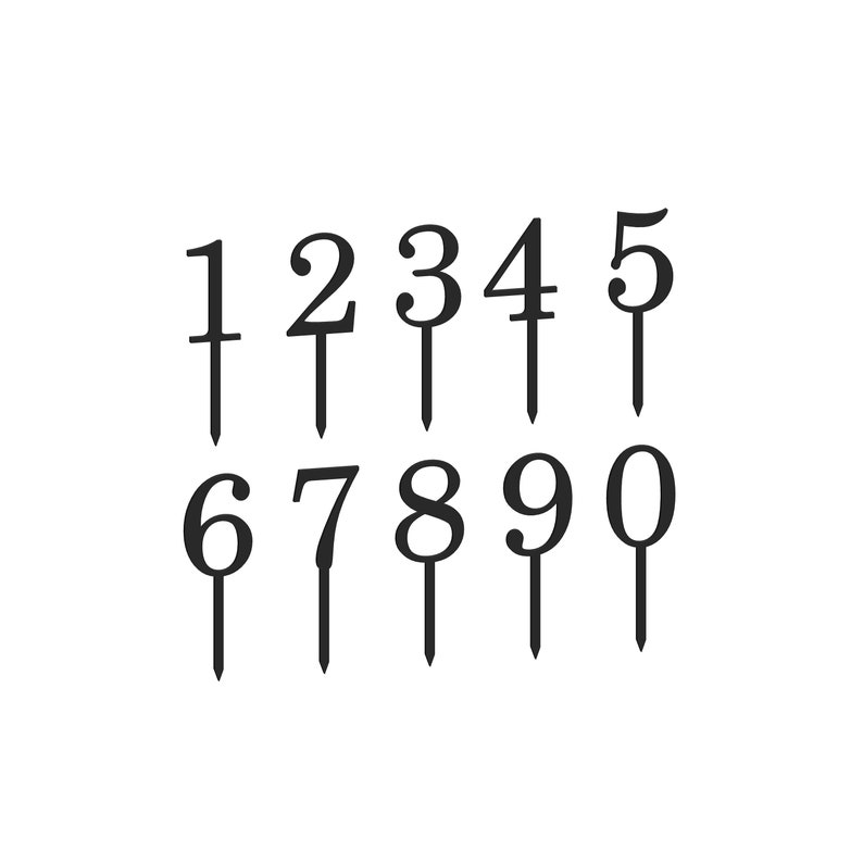Cake Topper Numbers Dxf Svg Files / Cake Topper Birthday Decor Laser ...