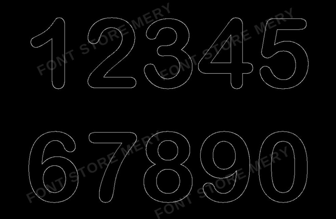 Numbers Dxf Svg Files / Plasma Cut Metal Numbers/ Dxf Numbers Cut Ready ...