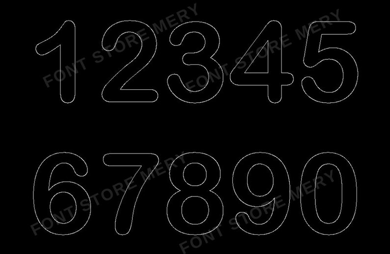 Numbers Dxf Svg Files / Plasma Cut Metal Numbers/ Dxf Numbers Cut Ready ...