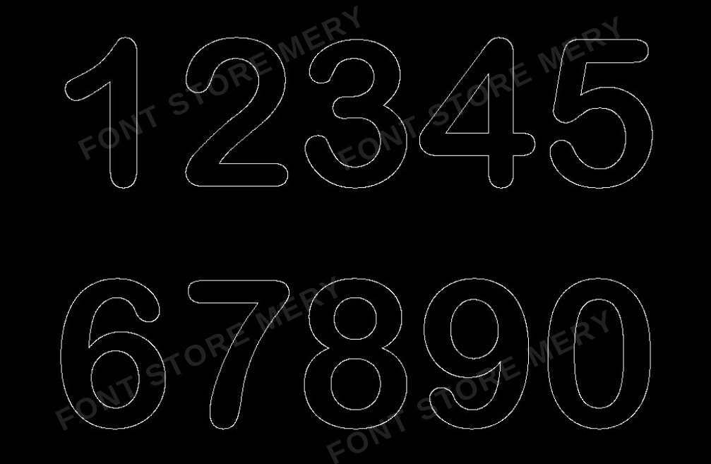 Numbers Dxf Svg Files / Plasma Cut Metal Numbers/ Dxf Numbers Cut Ready ...
